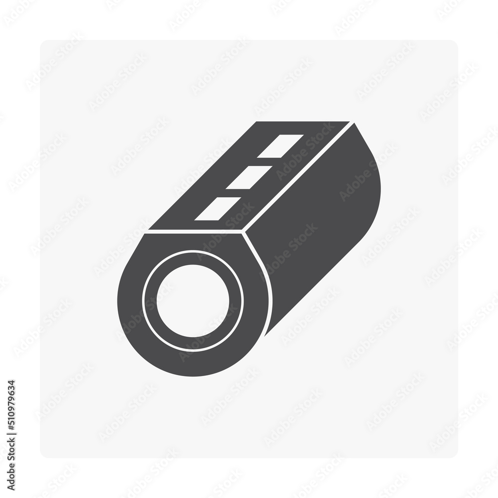 Precast concrete product of trench drain or slot drain vector icon for ...