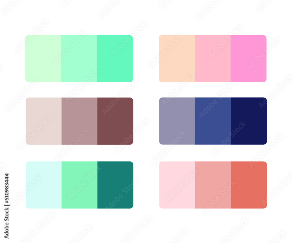 Matching color palette guide swatch catalog collection with RGB HEX ...