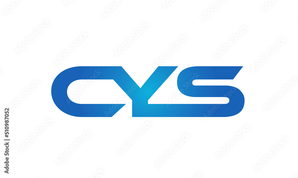 Connected CYS Letters logo Design Linked Chain logo Concept Stock ...