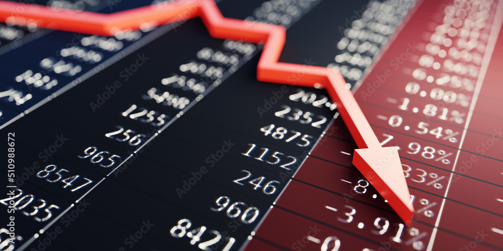 stock market crash concept image, 3d rendering Stock Illustration ...