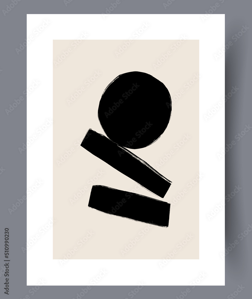 Abstract modern printable art wall banners or posters for interior ...