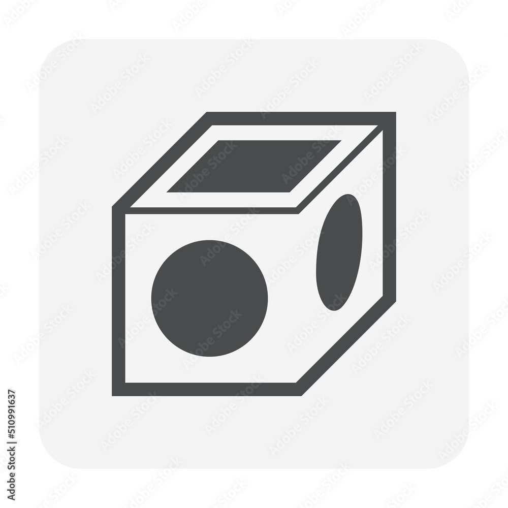 Precast concrete manhole product vector icon for access to cleaning by ...