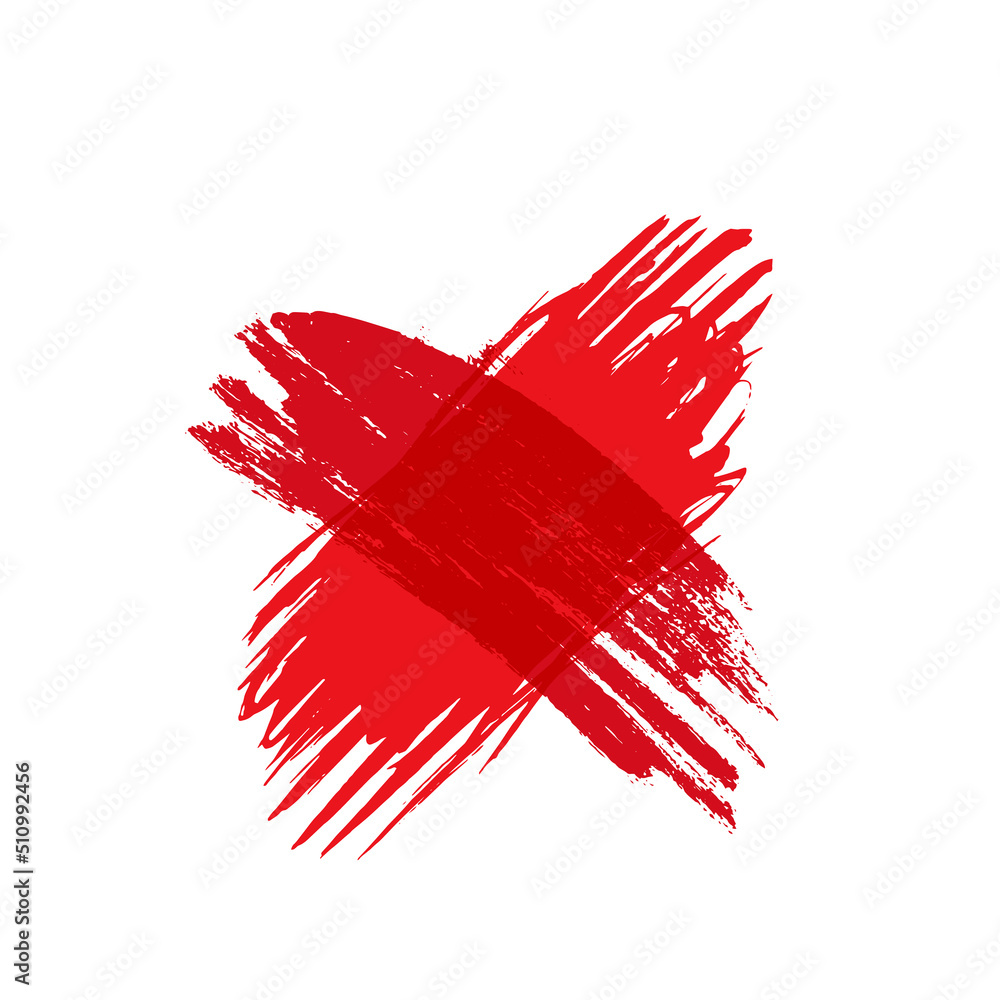 X Mark Brush Icon Stock Vector | Adobe Stock