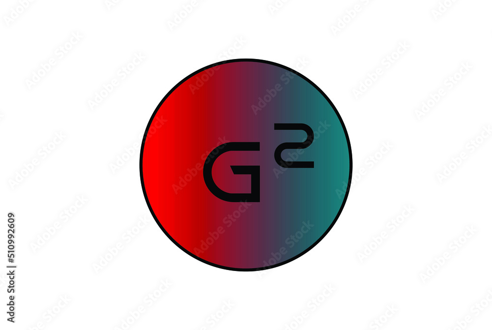 letter G2 logo vector design with circle Stock Vector | Adobe Stock