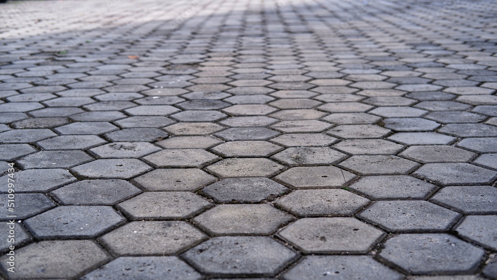 Hexagonal Paving block, paving stones with honeycomb pattern Stock ...