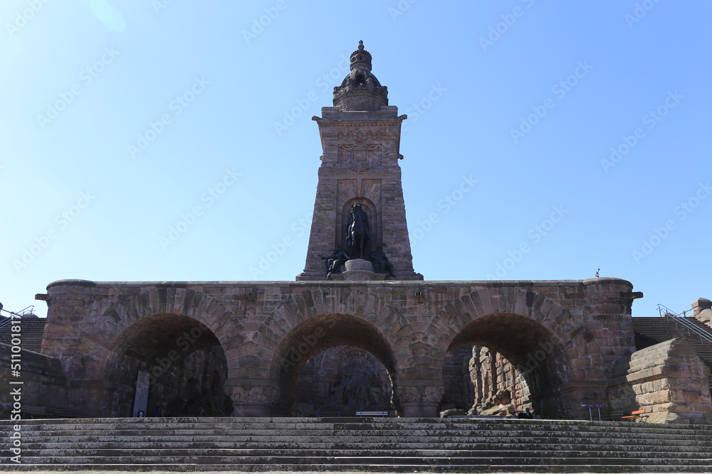 Kyffhäuser Denkma, auch Barbarossadenkmal, ist ein Kaiser-Wilhelm ...