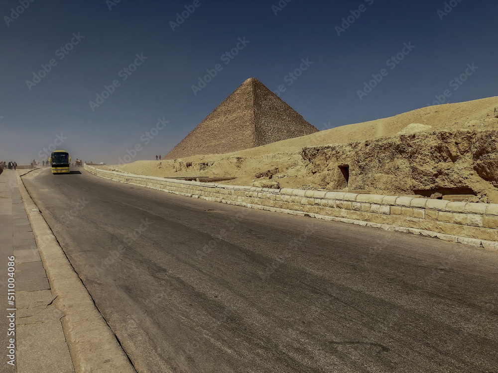 Popular tourist destination ancient Egyptian Giza city ruins of the ...
