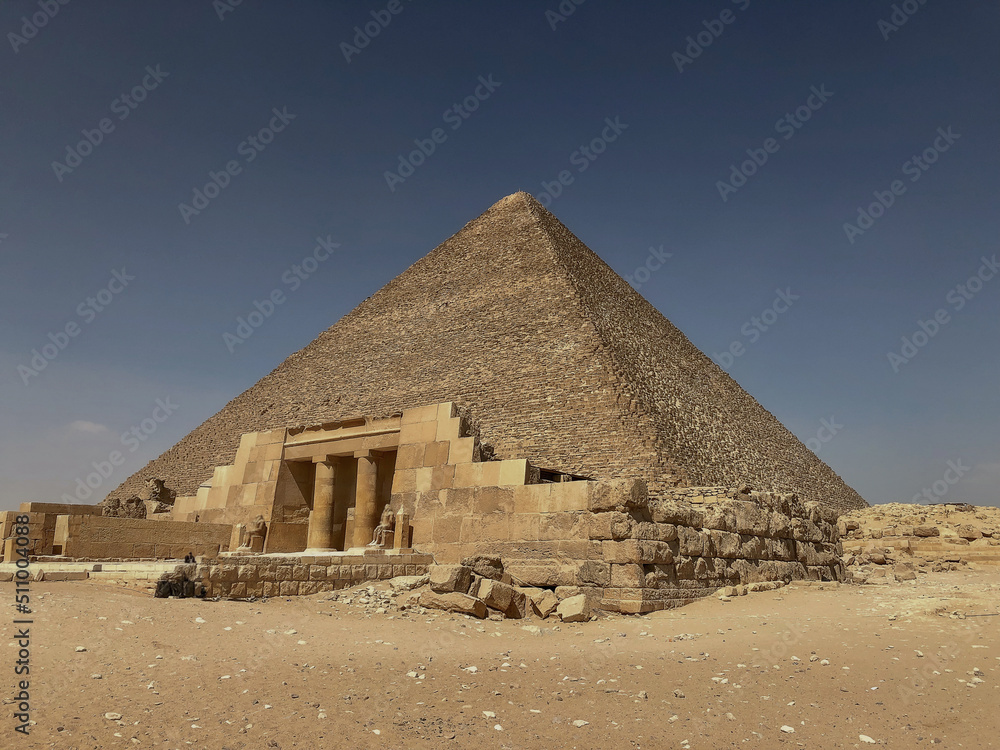 Popular tourist destination ancient Egyptian Giza city ruins of the ...