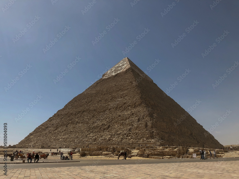 Popular tourist destination ancient Egyptian Giza city ruins of the ...
