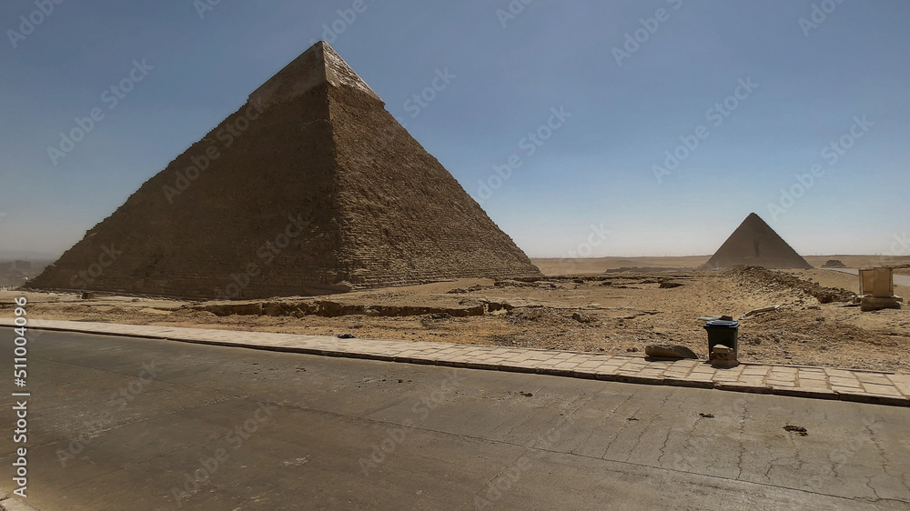 Popular tourist destination ancient Egyptian Giza city ruins of the ...