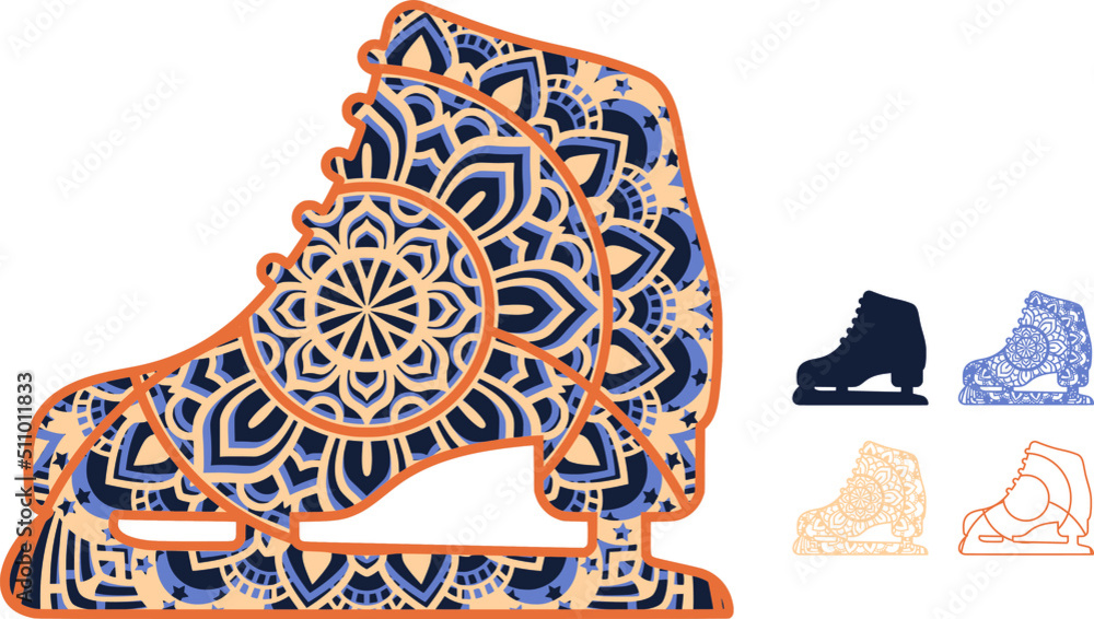 Mandala design. This design consists of several layers. You can change ...