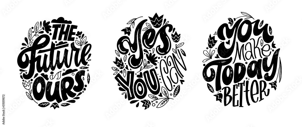 Cute hand drawn doodle lettering postcard. Lettering art for poster ...