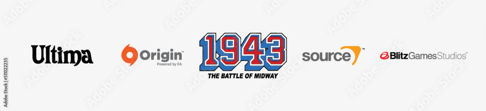 Vetor do Stock: Source Engine logo, Ultima logo, Blitz Games Studios ...