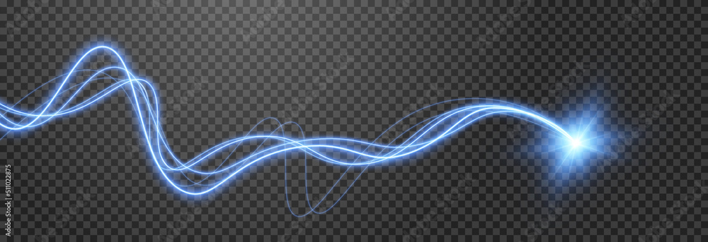 Vector glowing spiral png. Blue spiral with a star. Light effect on ...