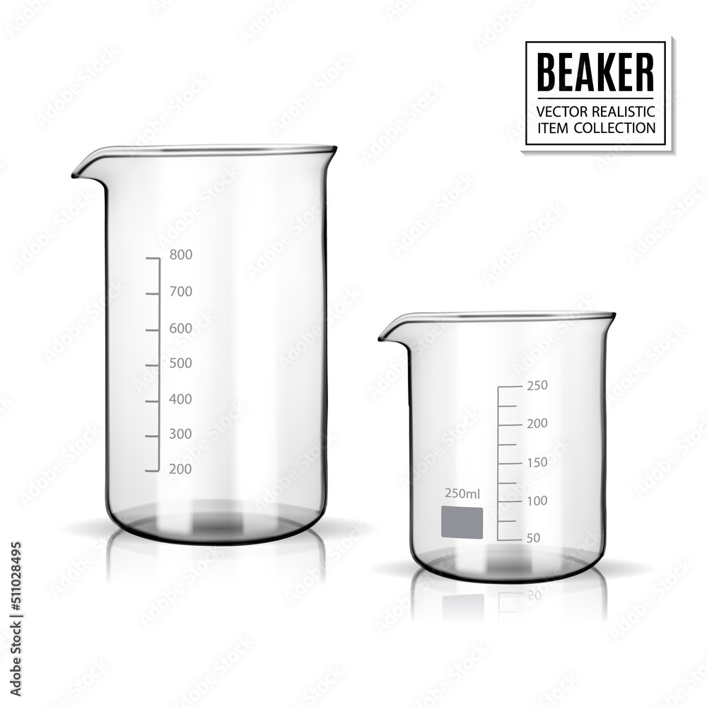 250ml, 800ml measuring beaker for science experiment in laboratory ...