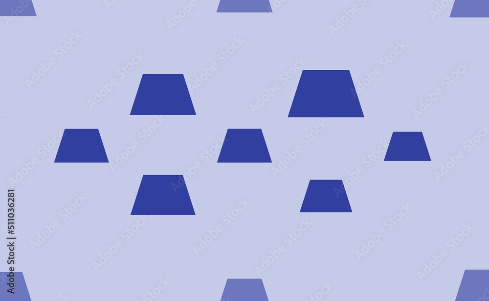 Seamless pattern of large isolated blue trapezoid symbols. The pattern ...