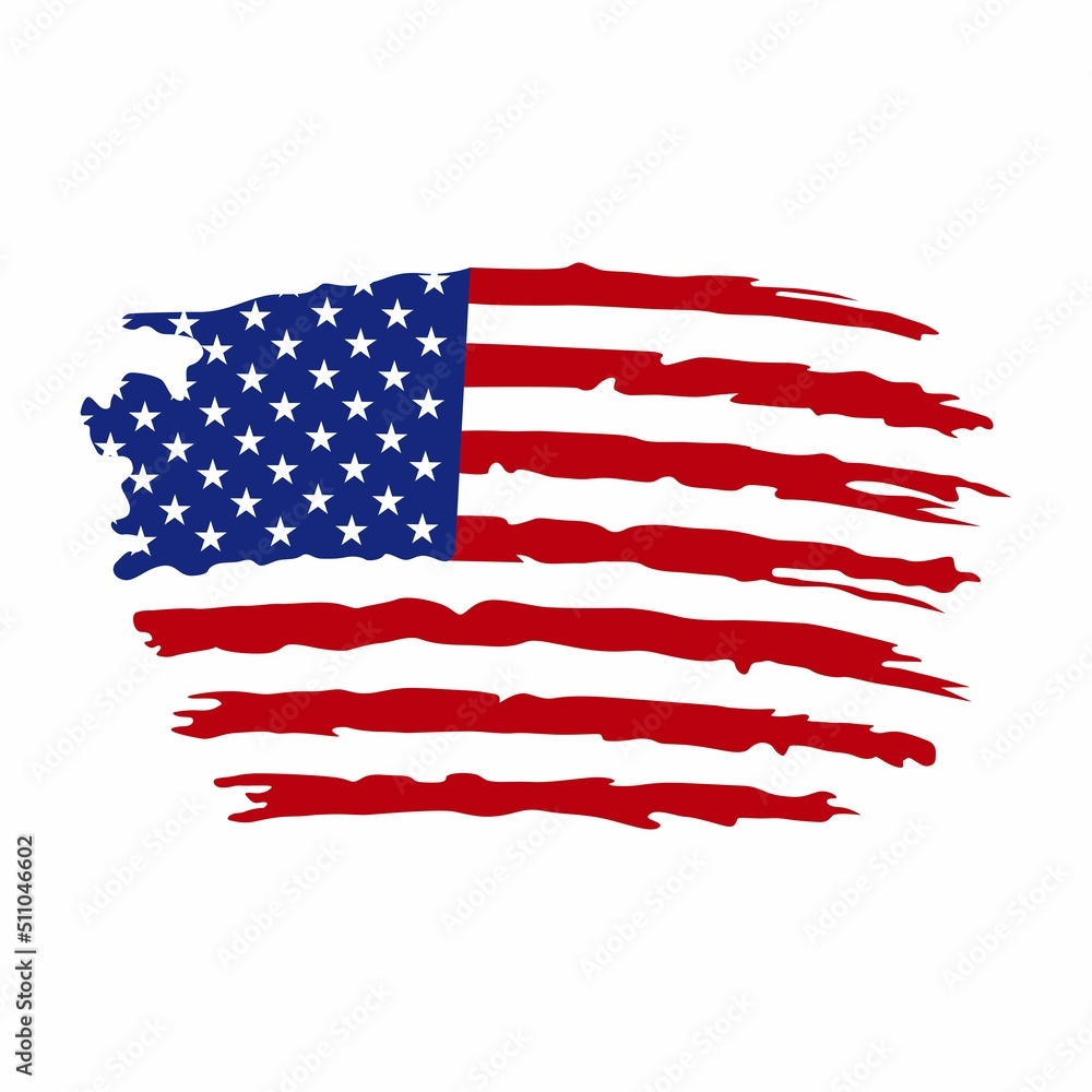 US flag Illustration, American flag design, USA Flag vector design ...