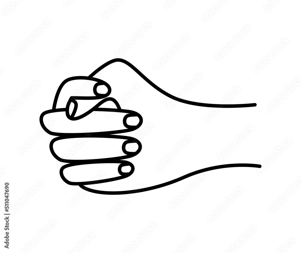 Hand gesture not give, mine or fig to you. vector illustration isolated ...
