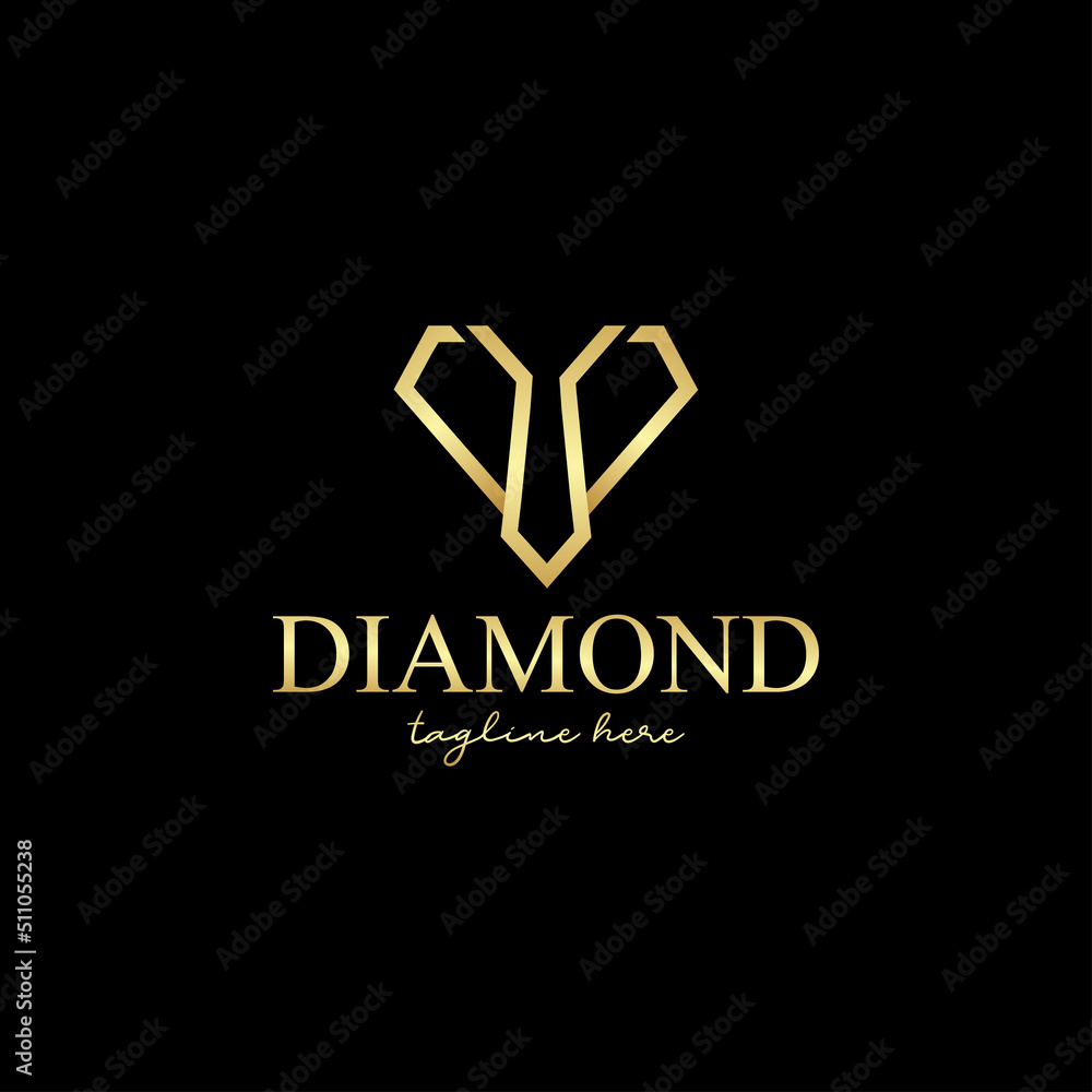 Diamond logo design combined with tie. You can use it for clothing ...