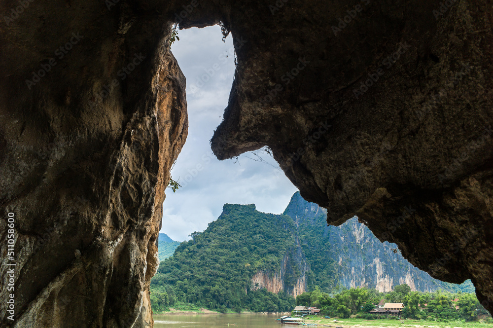Tham Ting Cave in Luang Prabang. These caves are a well known a place ...