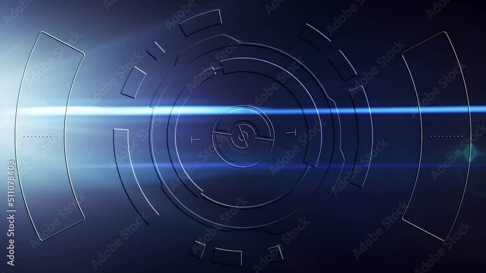 Targeting Scope HUD Element. Future Technology Circle HUD With Lens ...