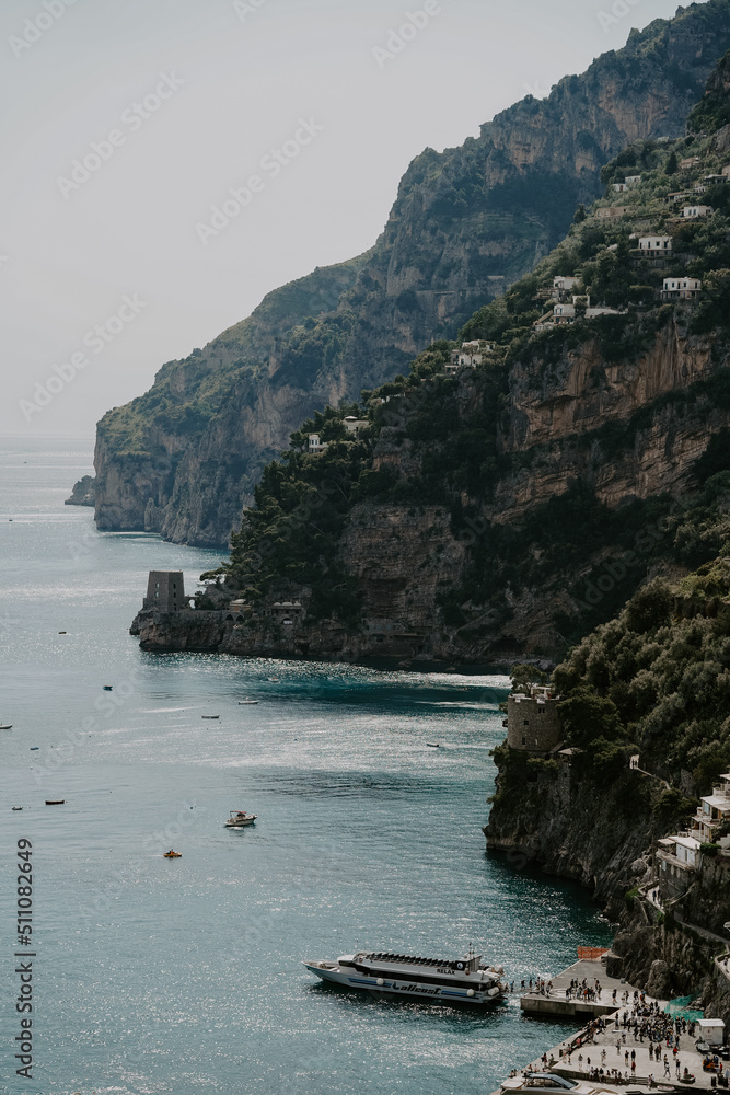 Beautiful panoramic aerial views of Ravello in Amalfi Coast, Campania ...