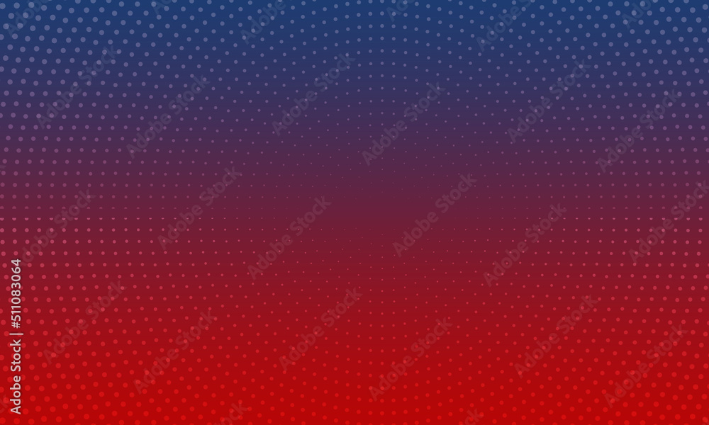 Red and blue abstract gradient background, USA Flag colors dotted ...