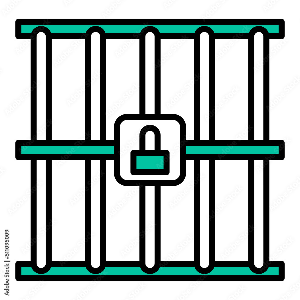 prison bars icon on transparent background Stock Vector | Adobe Stock