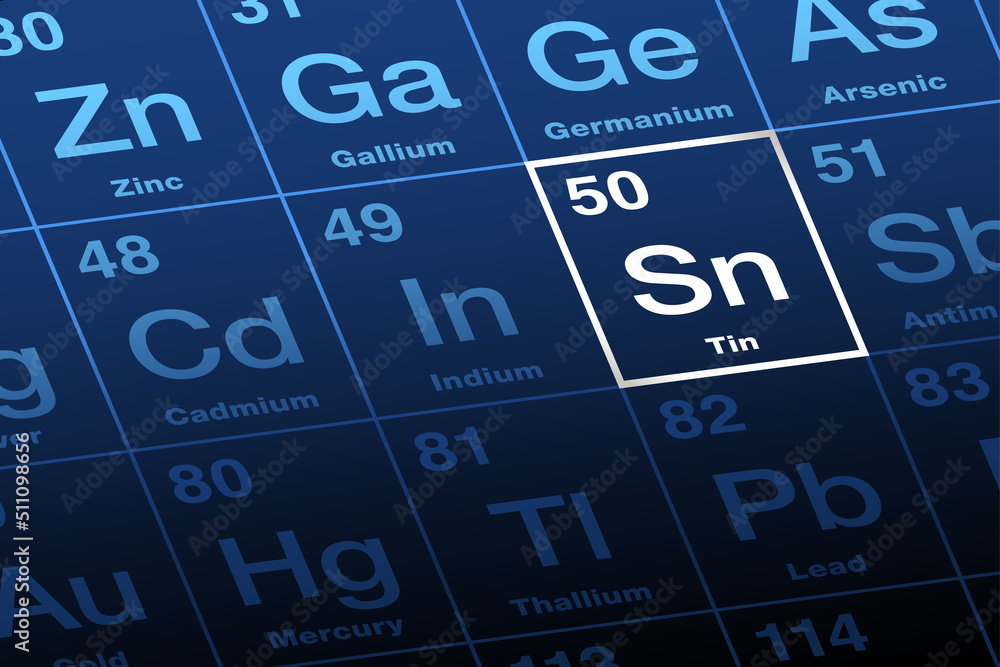 Tin On Periodic Table Of The Elements Soft Easy To Bend And Cut Metal Chemical Element With tin-on-periodic-table-of-the-elements-soft-easy-to-bend-and-cut-metal-chemical-element-with