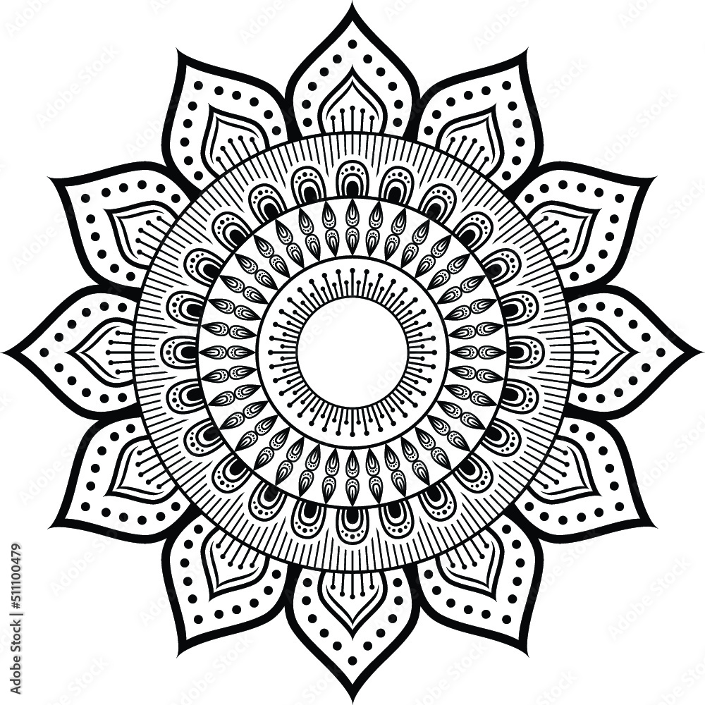 Mandala svg design. mandala design for coloring page design. Stock ...