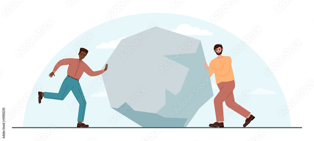 Rivalry concept. Characters competing with each other Stock Vector ...