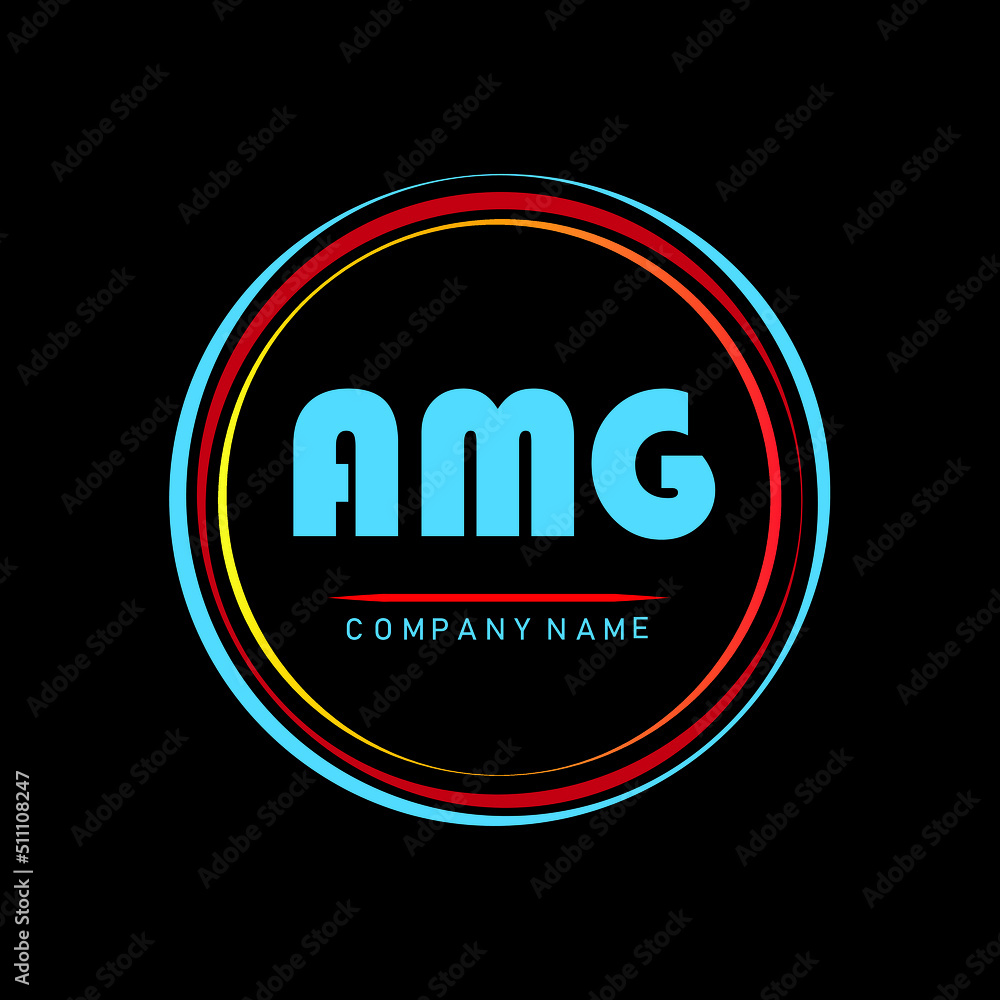 AMG,A M G Alphabet Letter Design With Creative Circle ,A M G Letter ...