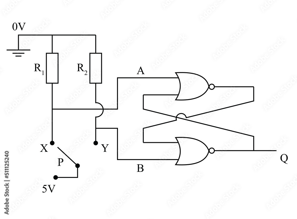 This part of the question illustrates the debouncing action of a switch ...