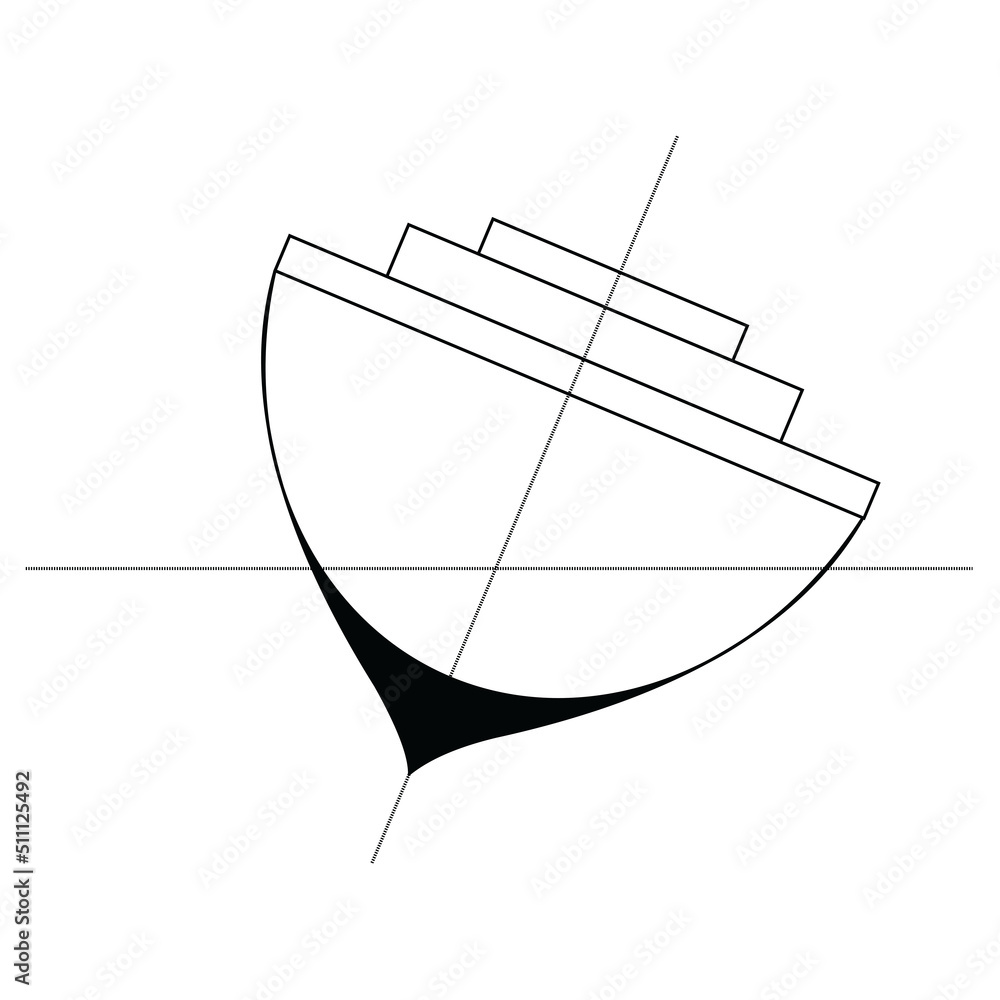 Internal structure of the hull of ship made by small tanks. It can used ...