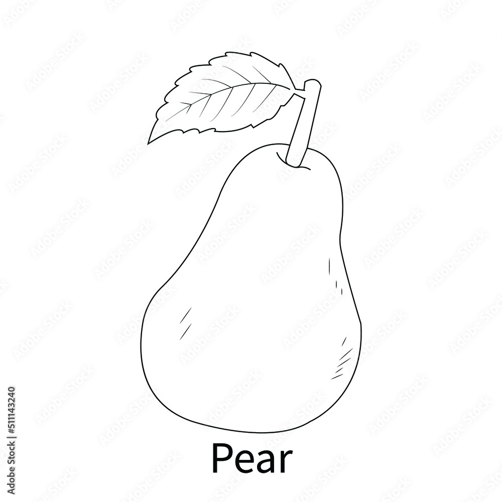 Easy Fruits coloring pages for kids and children, simple fruit arts ...