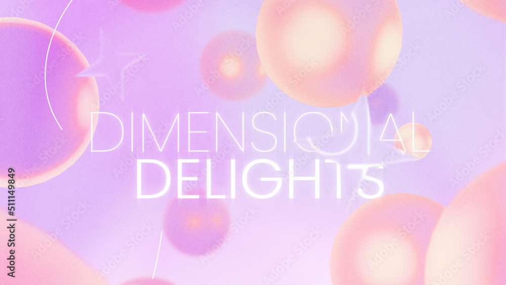 Dimensional Delights Title Stock Template | Adobe Stock