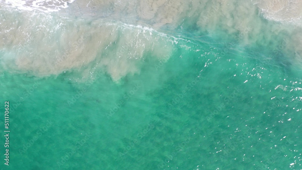 2020:LOS CABOS MEXICO.The Movement Of The Translucent Green Sea Waves ...