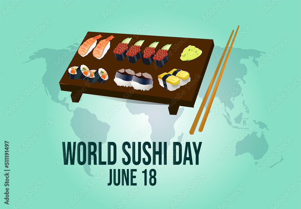 World Sushi Day on June 18 celebrates a Japanese dish of rice ...