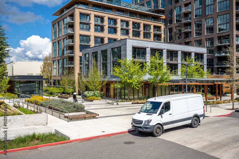 Commercial white compact cargo mini van for delivery and small business ...