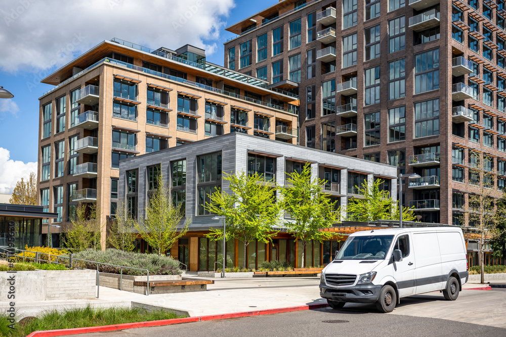 White compact cargo mini van for local delivery and small business ...