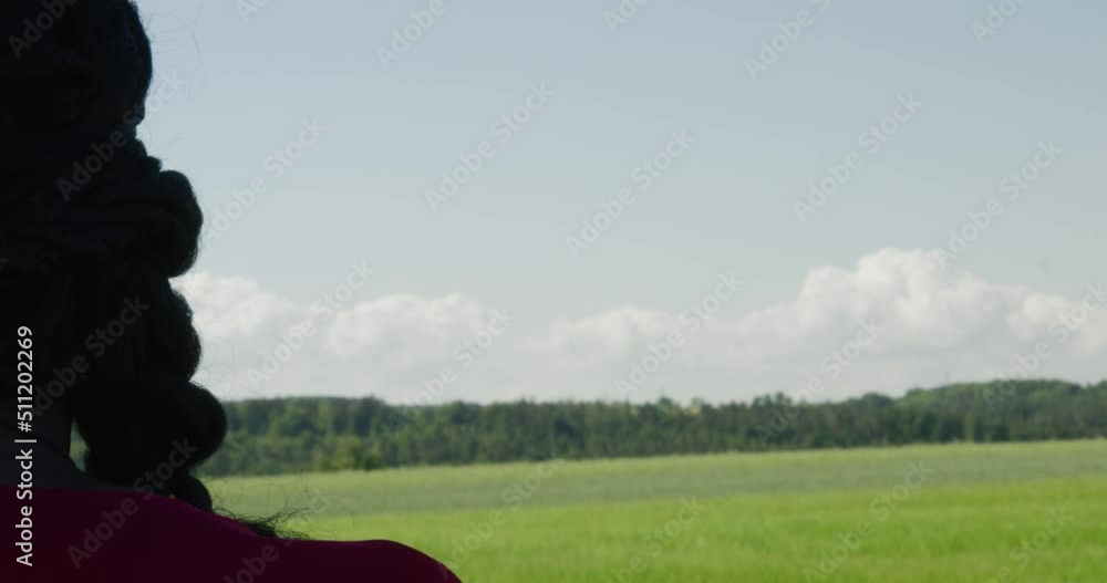 Samson with back towards screen and turning to look over shoulder ...