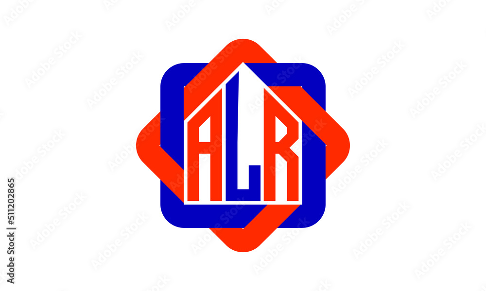 Vetor do Stock: ALR three letter real estate logo with home icon logo ...