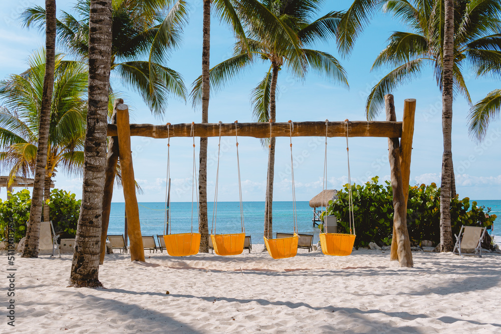 swings on the beach Stock Photo | Adobe Stock