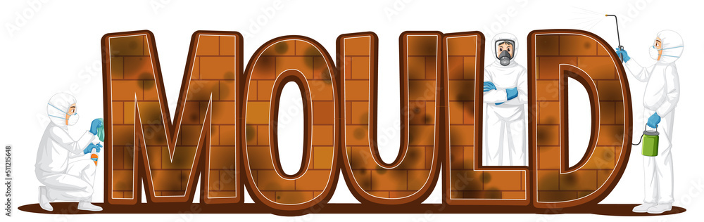 Mould text word isolated Stock Vector | Adobe Stock