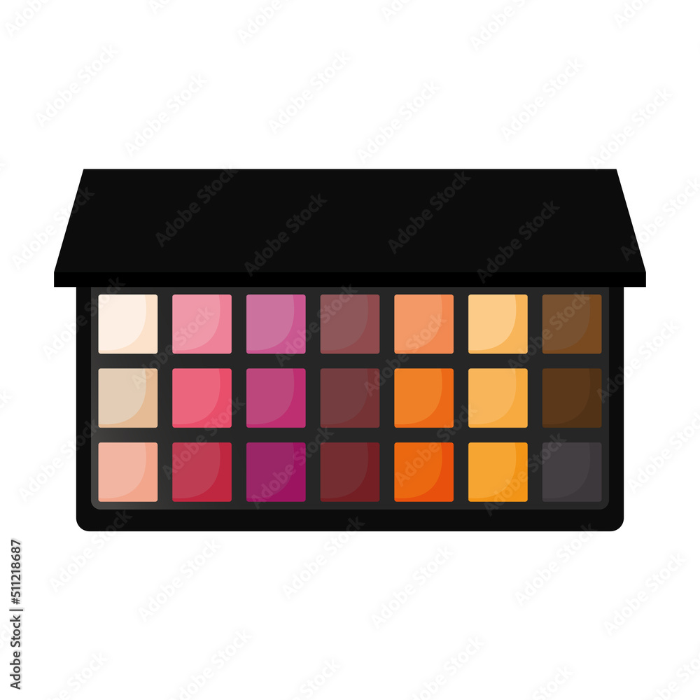 Eye Shadow Color Pallet Kit Icon Clipart Vector Illustration Stock ...