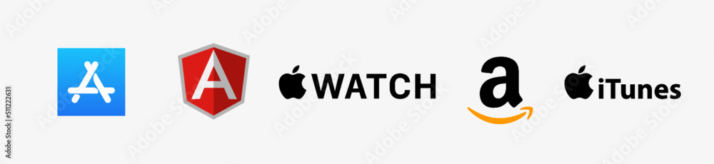 Amazon logo, Apple Watch logo, App Store logo, Angular logo, Apple ...