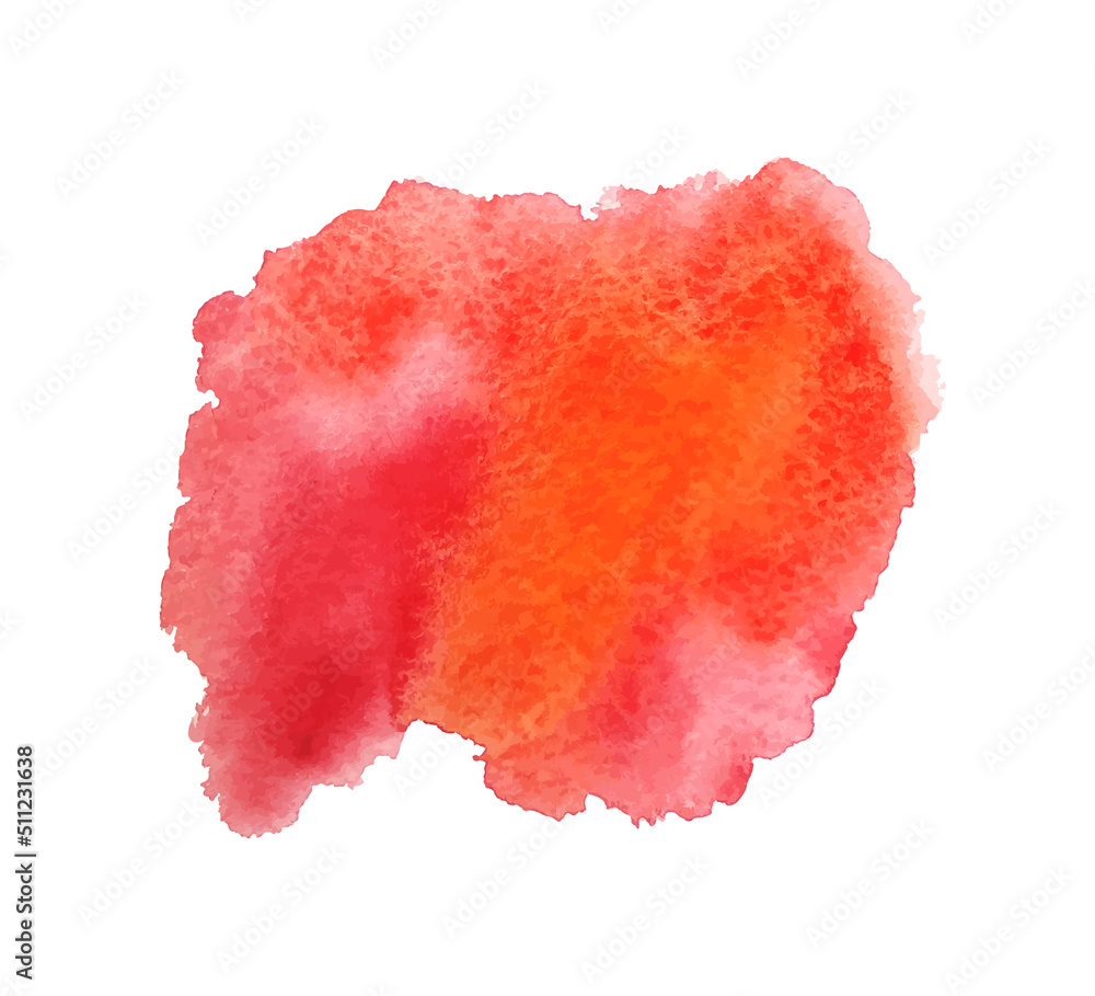 Watercolor spot. Colored aquarelle sample. Hand drawn watercolour ...