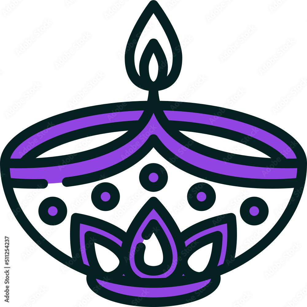 diya icon Stock Vector | Adobe Stock