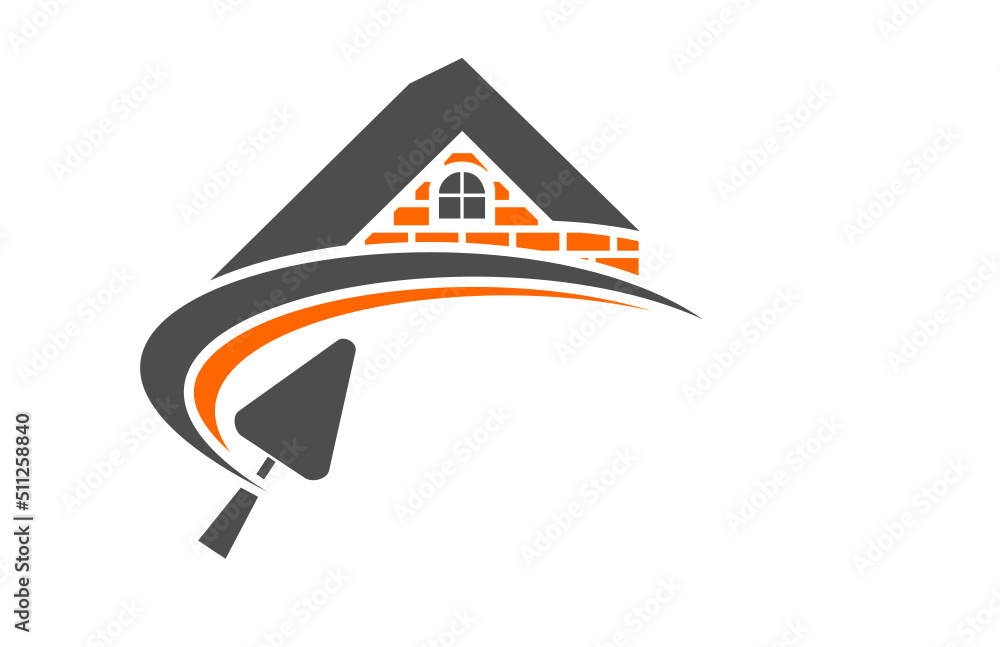 maçon construction bâtiment logo Stock Vector | Adobe Stock