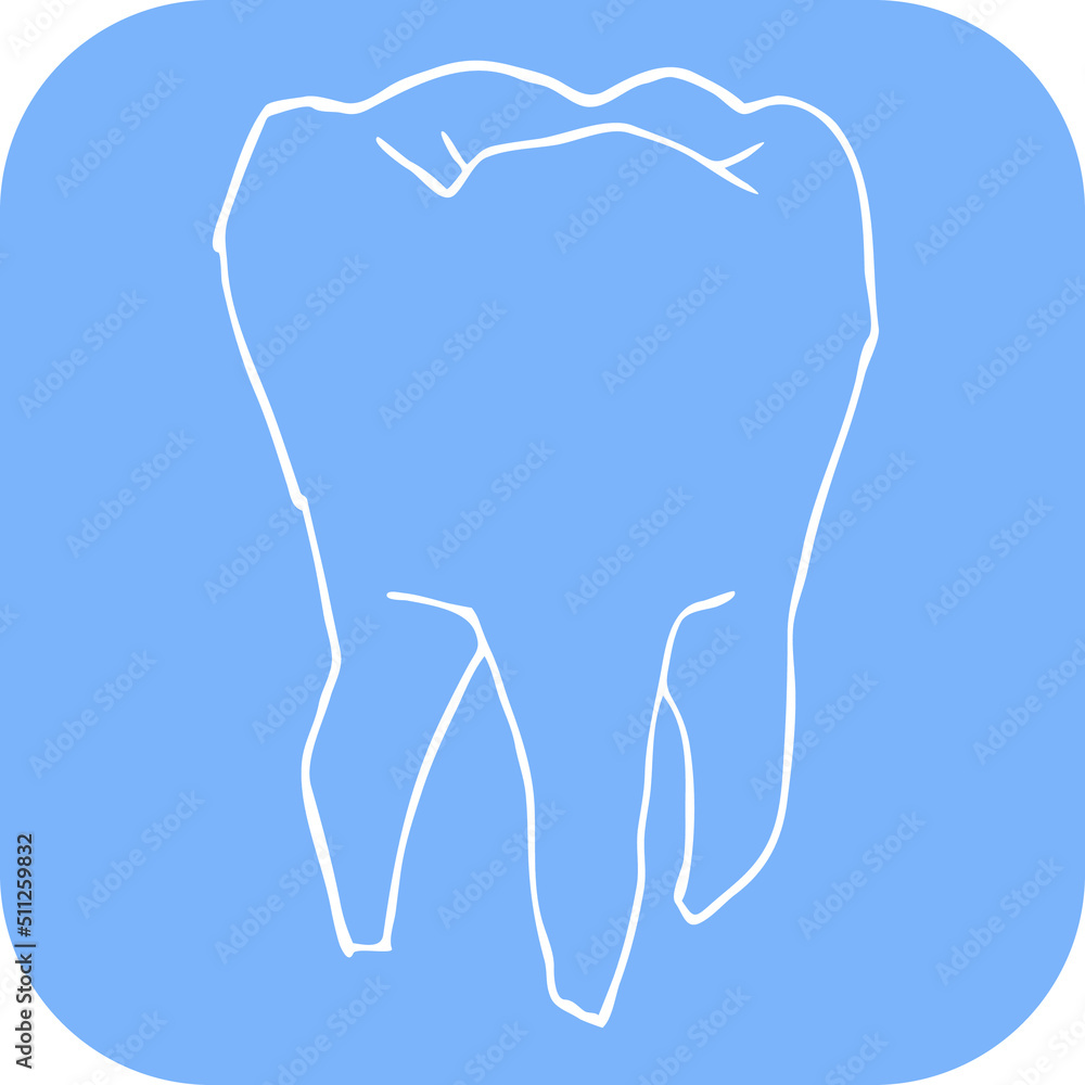 Root tooth. Beautiful healthy tooth is symbol for health dental care ...